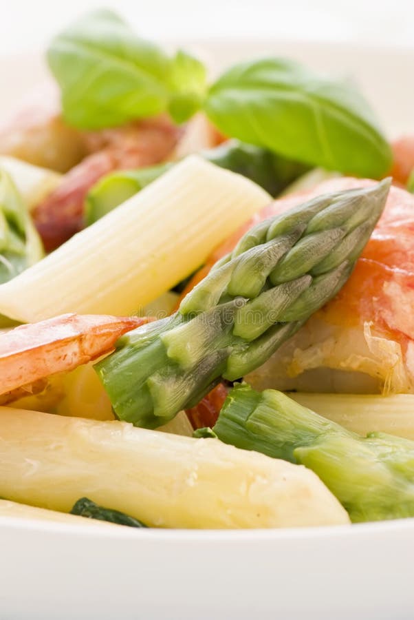 Rigatoni with seafood stock image. Image of gourmet, king - 17154361