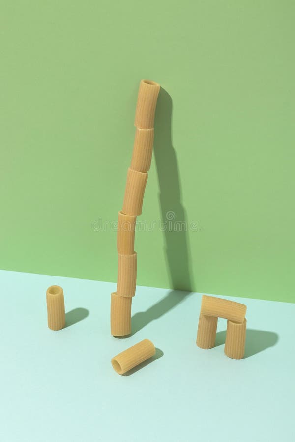 Rigatoni. Tube-shaped Pasta Stock Image - Image of food, yellow: 313953877