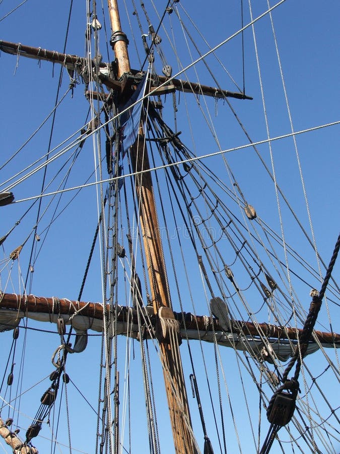 Tall Ship Rigging stock image. Image of mast, filled - 44890629