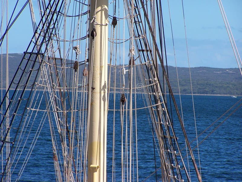 Rigging stock photo. Image of sails, land, ketch, sailing - 461070