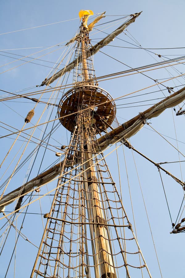 Rigging of Big Sailing Ship Stock Photo - Image of line, mast: 2936812