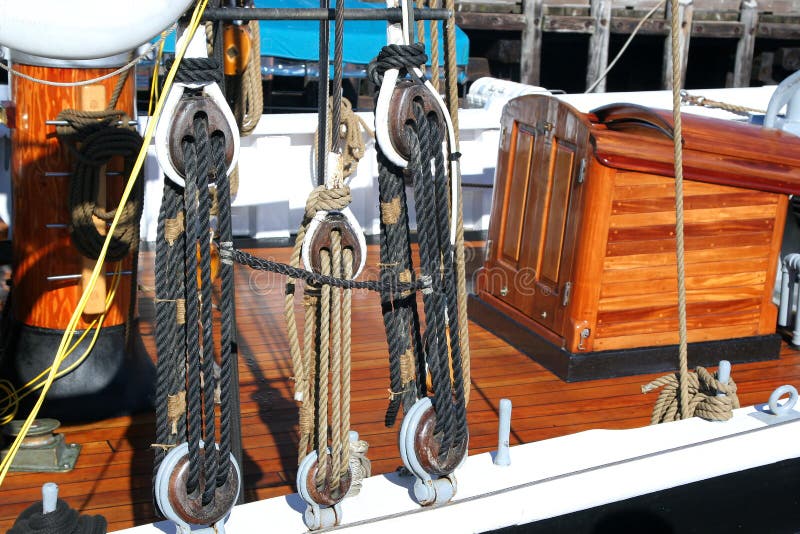 Ships rope on the deck stock photo. Image of anchor, cable - 14622690