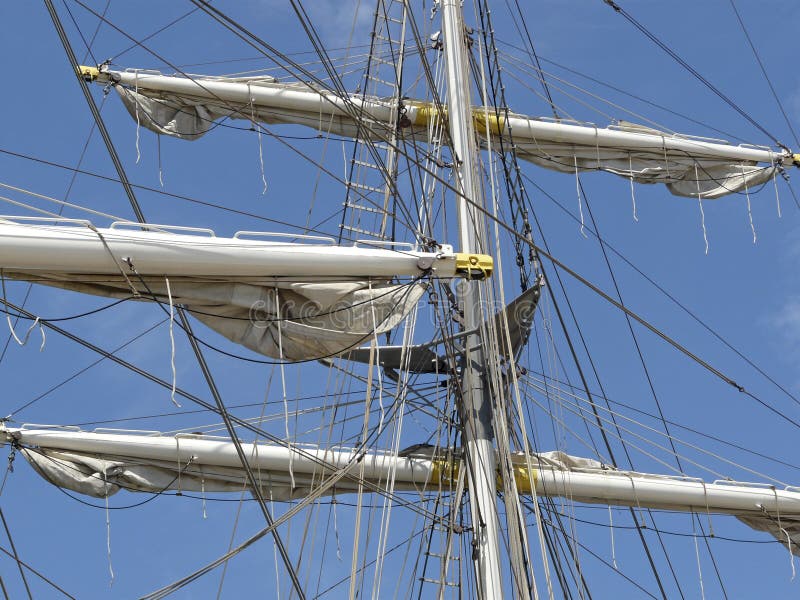 The Rigging of the Brig Mercedes from Amsterdam Stock Photo - Image of ...