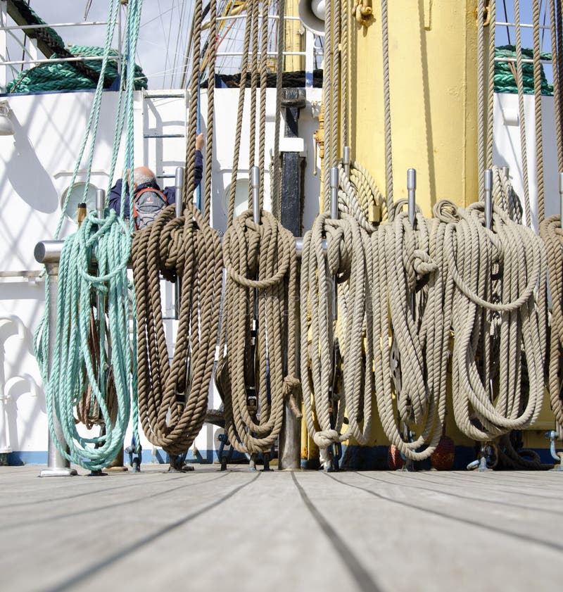 Rigging hanging at a mast stock photo. Image of rigging - 36214054