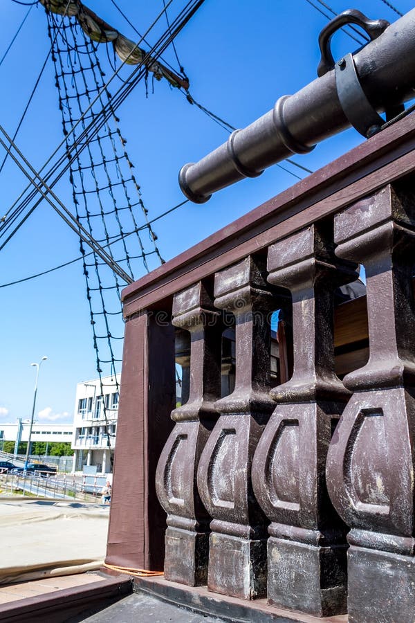 Rigging of Old Sailing Ship Stock Image - Image of nautical, pirate ...