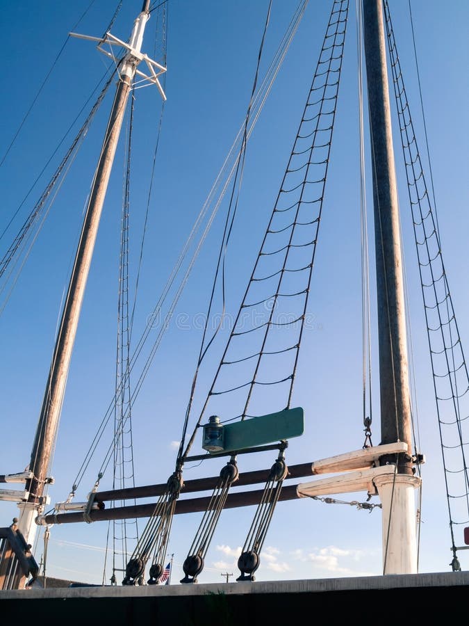 The Rigging stock image. Image of blue, rigging, ropes - 58422187