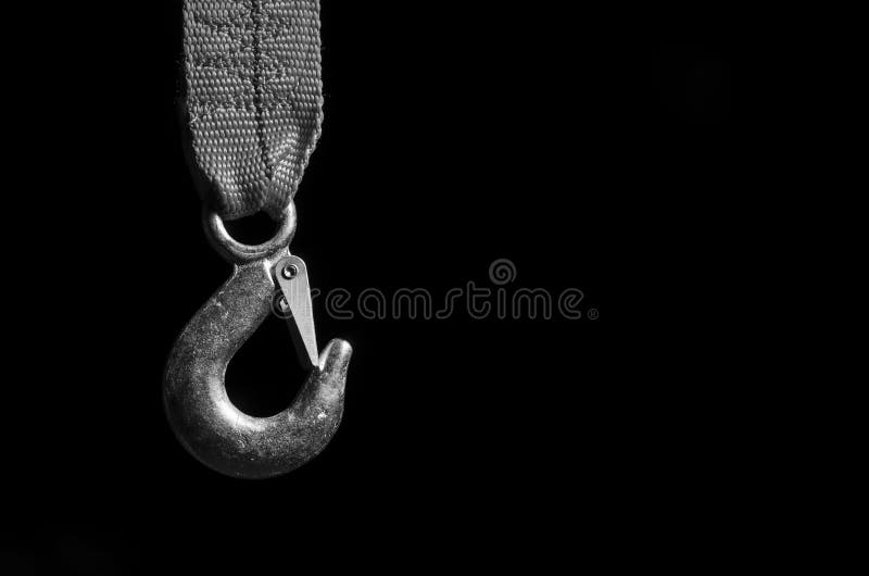 Rigging rope with hook stock photo. Image of hook, stainless - 144327522