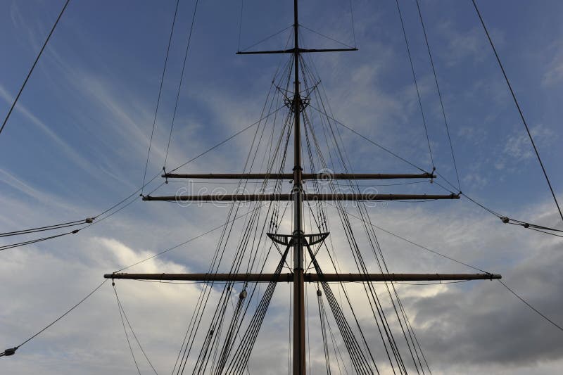 Rigging of the Sailing Ship Balclutha, USA Stock Image - Image of ...