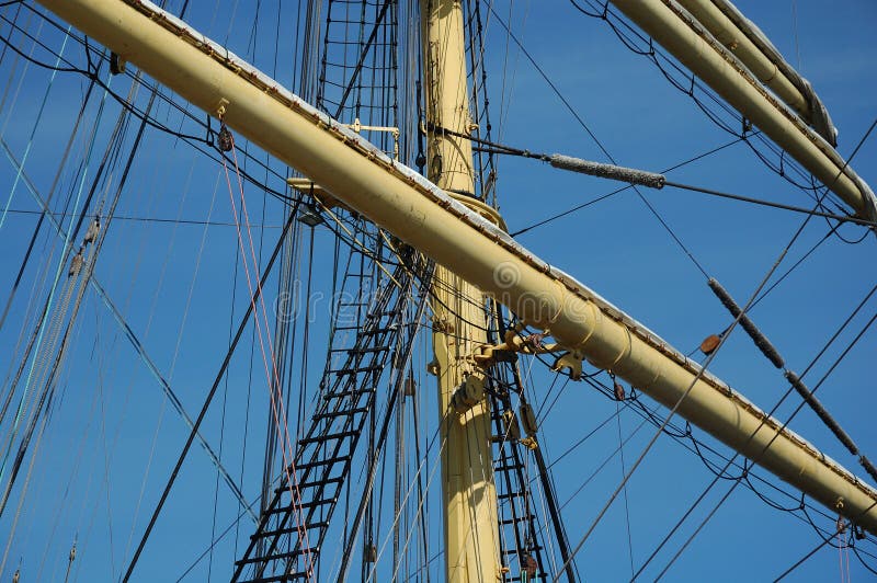 Rigging of a Sailing Ship `Kruzenshtern` Stock Photo - Image of ship ...