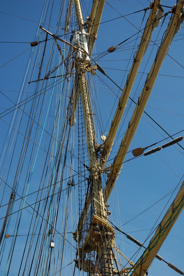Rigging of a Sailing Ship `Kruzenshtern` Stock Photo - Image of ...