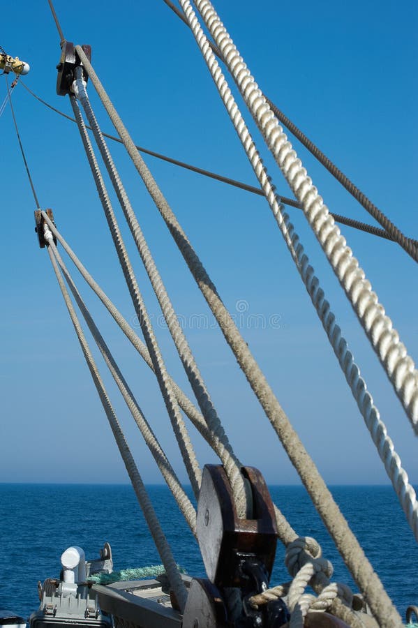 Rigging of a sailing ship stock image. Image of sailboat - 89479361