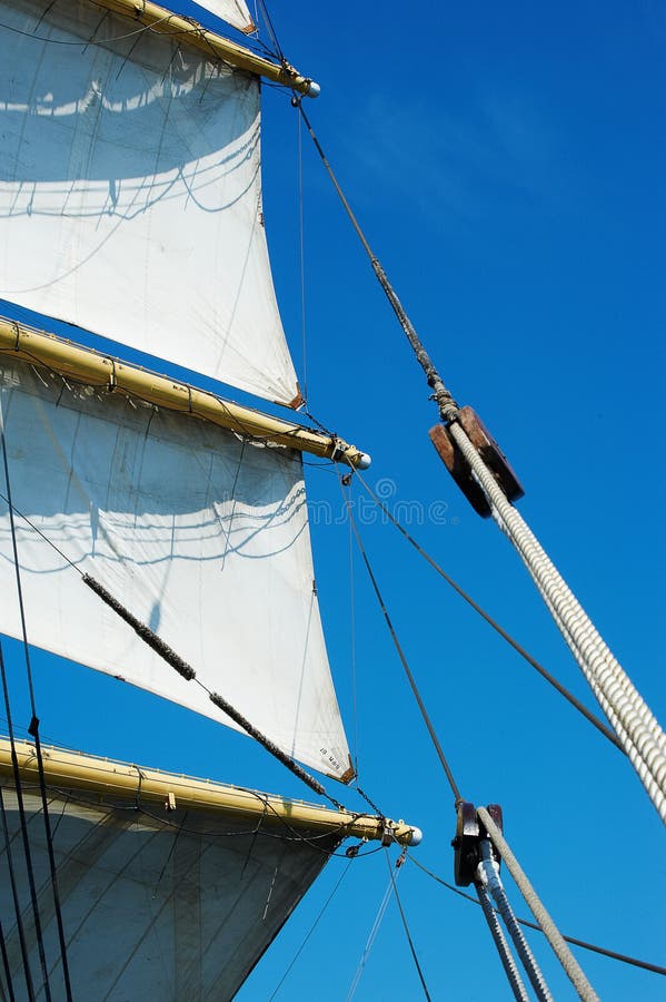 Rigging of a sailing ship stock photo. Image of marine - 86197946