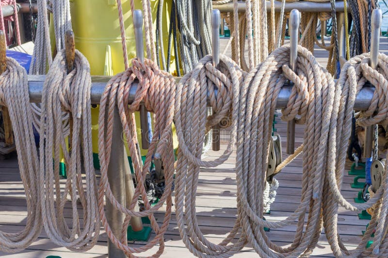 Rigging on a ship stock photo. Image of nautical, cable - 131089206