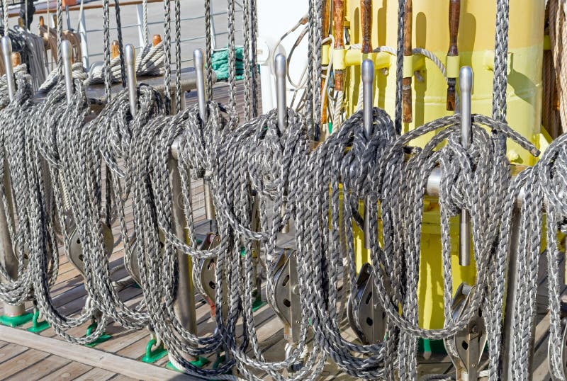 Rigging on a ship stock image. Image of equipment, hanging - 137017555