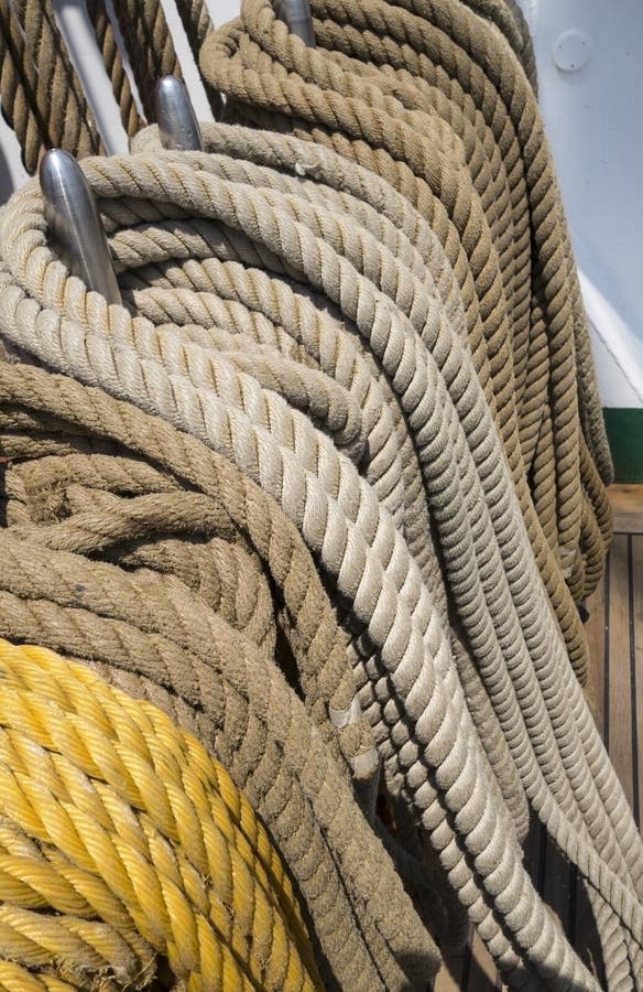 Rigging on a ship stock image. Image of reeled, woven - 44253315