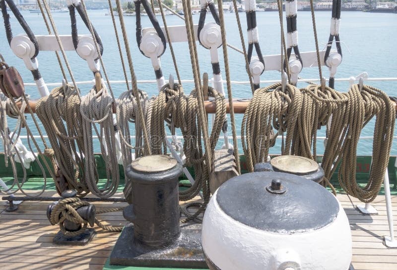 Rigging on a ship stock photo. Image of rigging, horizontal - 44675844