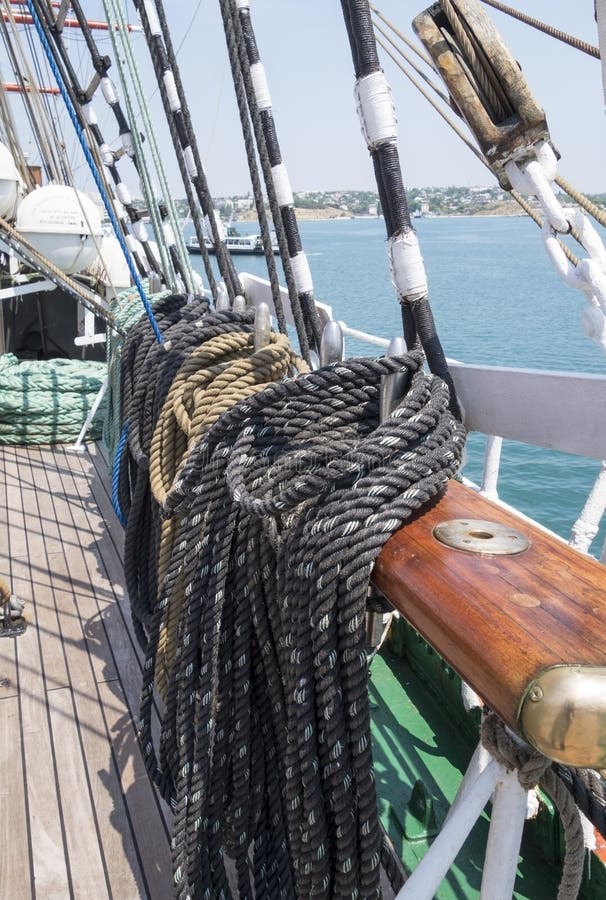 Rigging on a ship stock photo. Image of nautical, equipment - 45209798