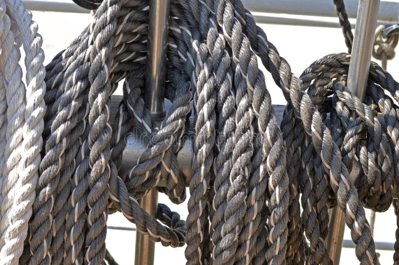 Rigging on a ship stock image. Image of hanging, reeled - 95576007