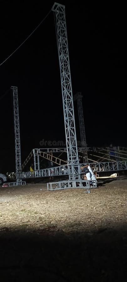 Rigging Stage Construction for Concert Stock Photo - Image of rigging ...