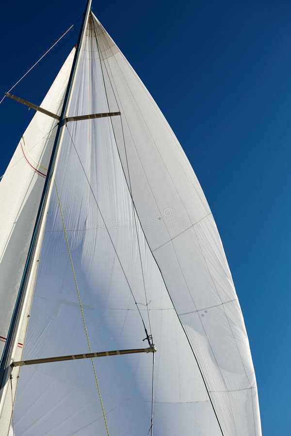 Rigging the Symmetric Spinnaker Stock Photo - Image of white, rope ...