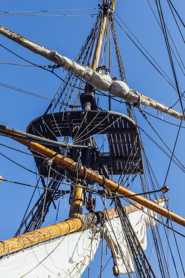 Tall Ship Rigging stock image. Image of details, ropes - 2442829