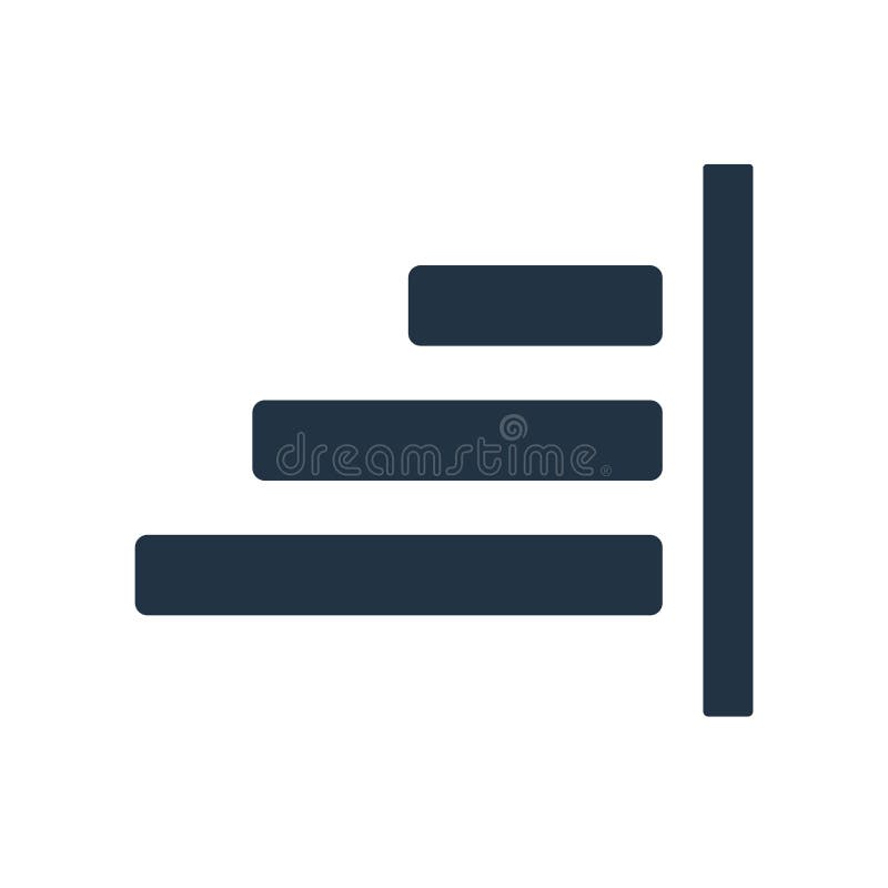 Right Alignment Icon Vector Isolated on White Background, Right Stock ...