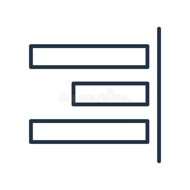 Right Alignment Icon Vector Isolated on White Background, Right Stock ...