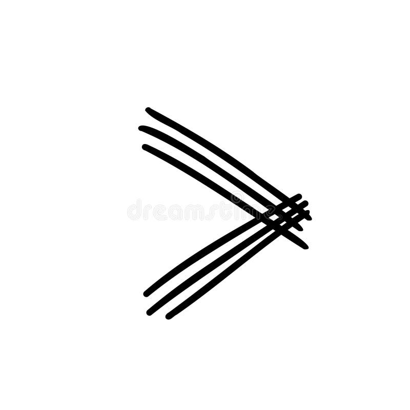 Right Angle Bracket Scribble Font in Doodle Scribble Brush Hand Drawn ...