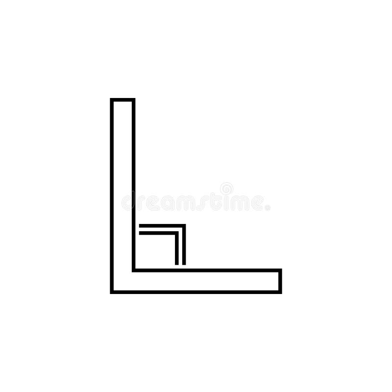 Right Angle Icon. Thin Line Icon for Website Design and Development ...