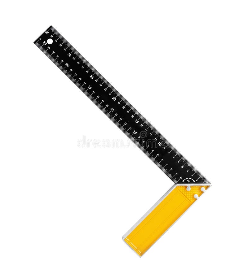 Right Angle Square Tool Isolated Stock Image - Image of meter, design ...