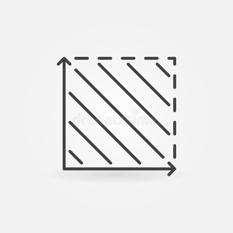 Right Angle Vector Square Concept Outline Simple Icon Stock ...