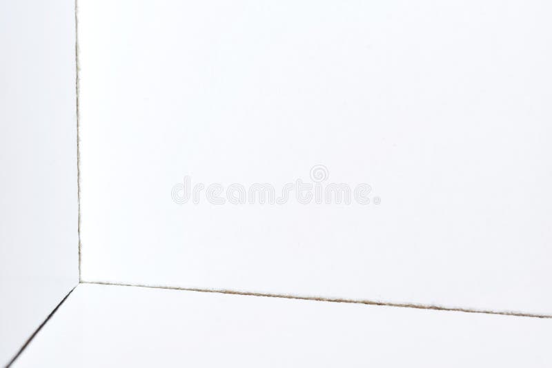 Right Angle of a White Cardboard Box. Optical Illusion Stock Image ...