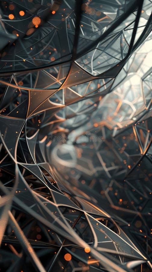 Right Angles and Straight Lines Intersect in an Intricate Web of Shapes ...