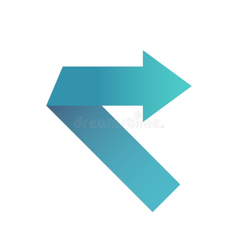 Right Arrow, Arrow Icon or Button, Direction Info in Blue Isolated ...