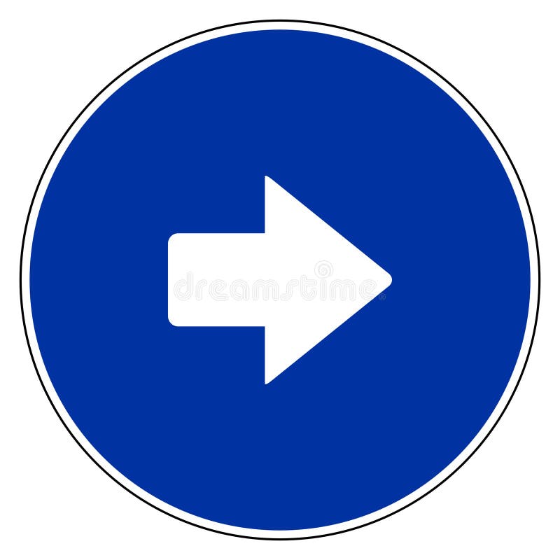 Right arrow and blue sign stock vector. Illustration of direction ...