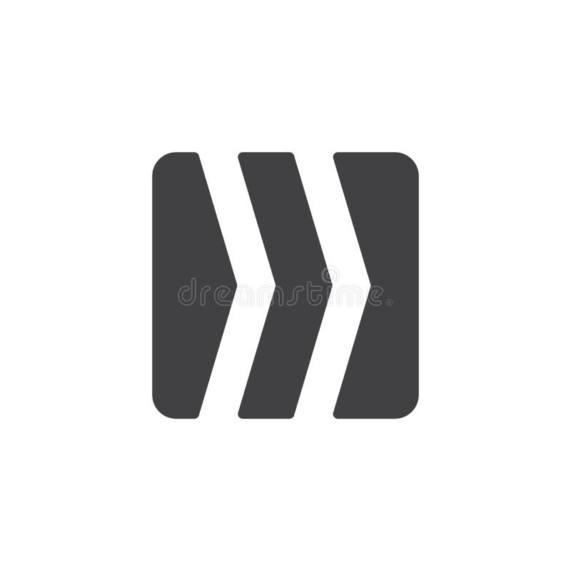 Right Arrow Button Vector Icon Stock Vector - Illustration of simple ...