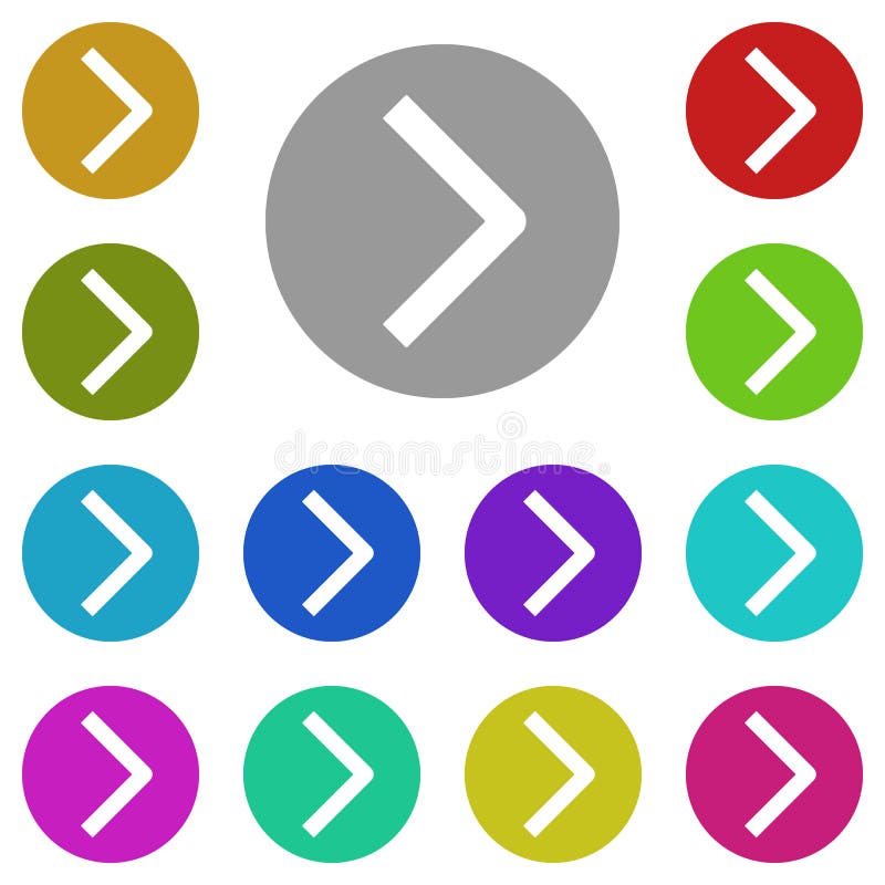 Right Arrow in a Circle. Multi Color Icon Stock Illustration ...