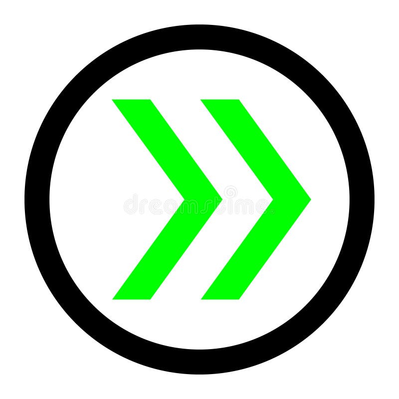 Right Arrow in the Circle Vector. Linear Illustration Vector Icon. Line ...