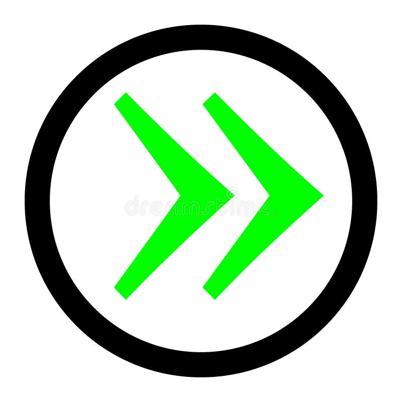 Right Arrow In The Circle Vector Linear Illustration Vector Icon Line With Editable Stroke
