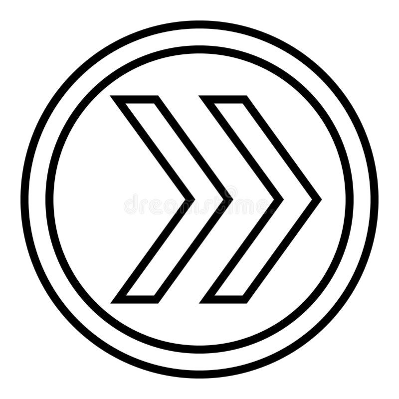 Right Arrow In The Circle Vector Linear Illustration Vector Icon Line With Editable Stroke