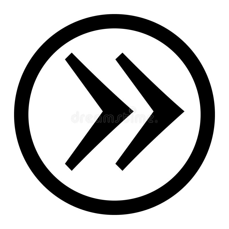 Right Arrow In The Circle Vector Linear Illustration Vector Icon Line With Editable Stroke