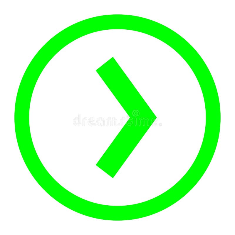 Right Arrow In The Circle Vector Linear Illustration Vector Icon Line With Editable Stroke