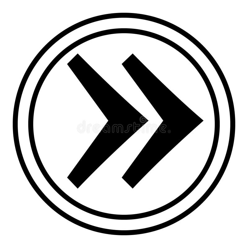 Right Arrow In The Circle Vector Linear Illustration Vector Icon Line With Editable Stroke