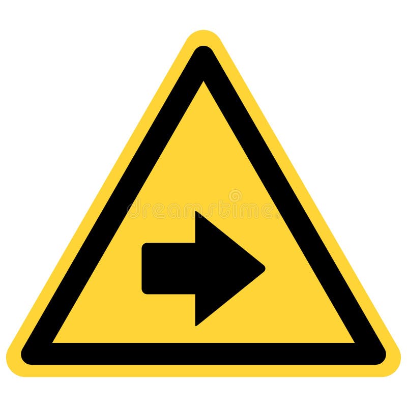 Right Arrow and Danger Sign Stock Vector - Illustration of danger ...