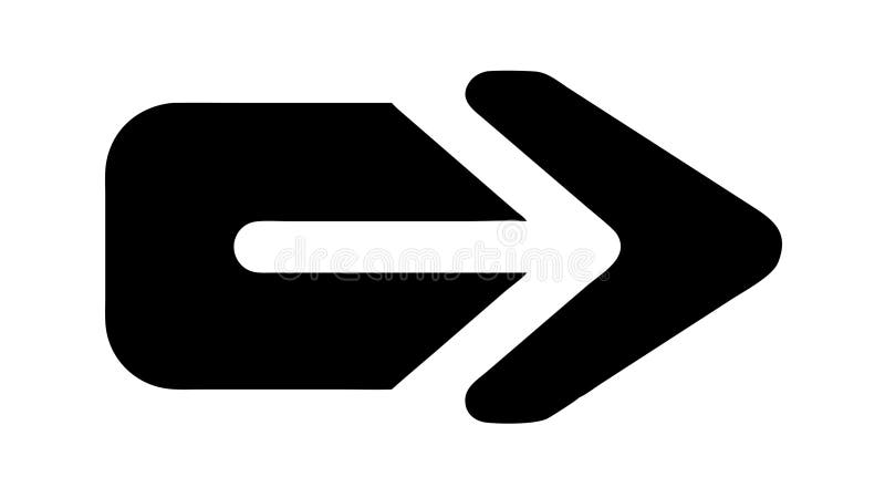 Right Arrow Direction, Forward Movement Symbol, Vector Design ...
