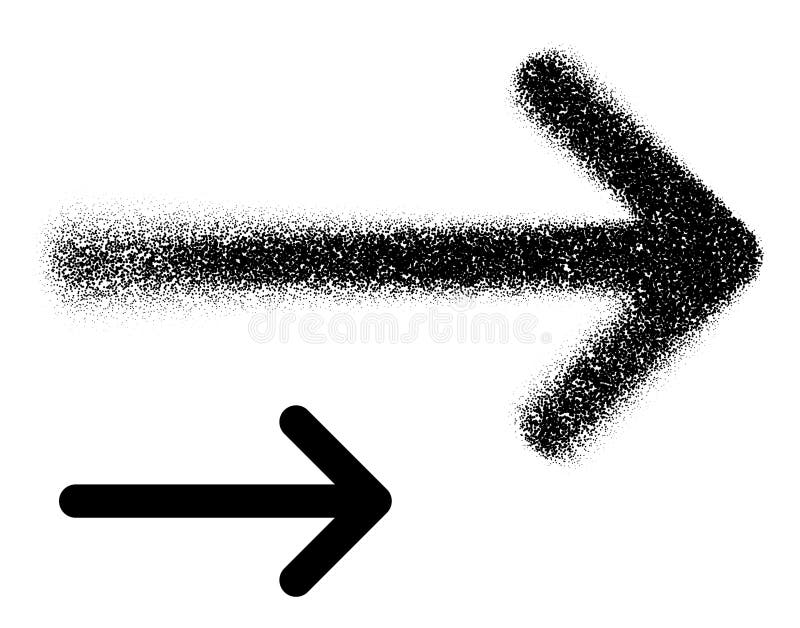 Right Arrow in Dot Art and Solid Style Stock Illustration ...