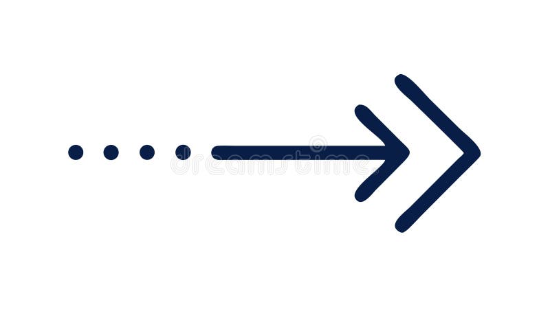Right Arrow Dotted Line Minimal Flat Style Illustration, Vector Design ...
