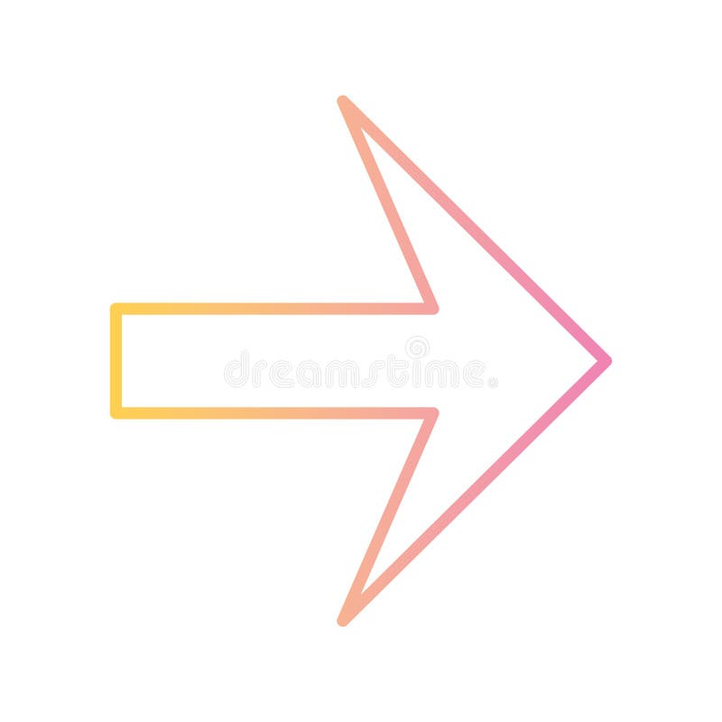 Right Arrow Gradient Style Icon Vector Design Stock Vector ...