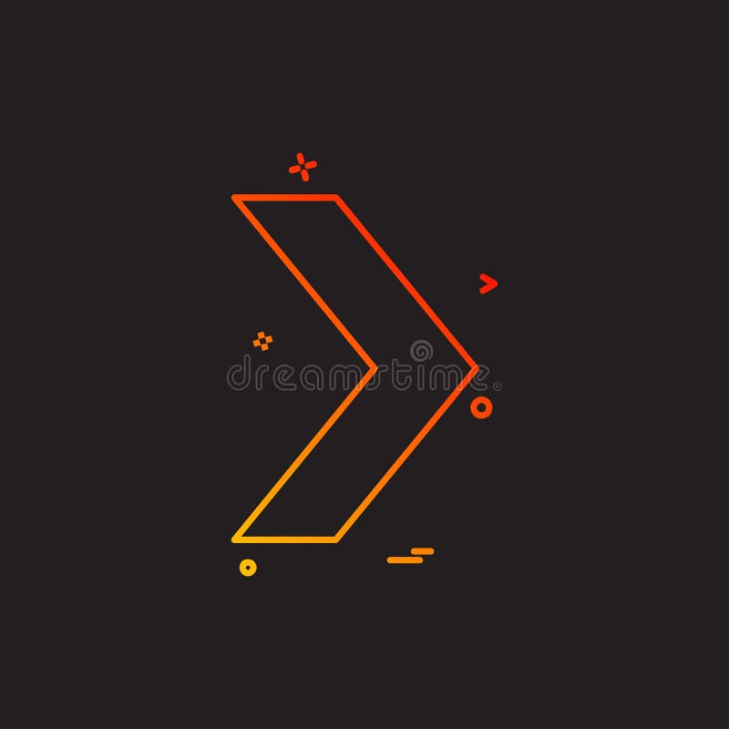 Right Arrow Icon Design Vector Stock Vector - Illustration of sign ...