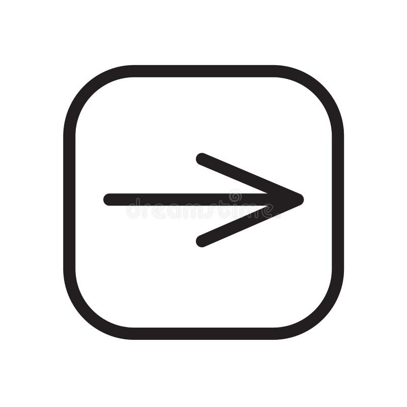 Right Arrow Icon Vector Sign and Symbol Isolated on White Background ...